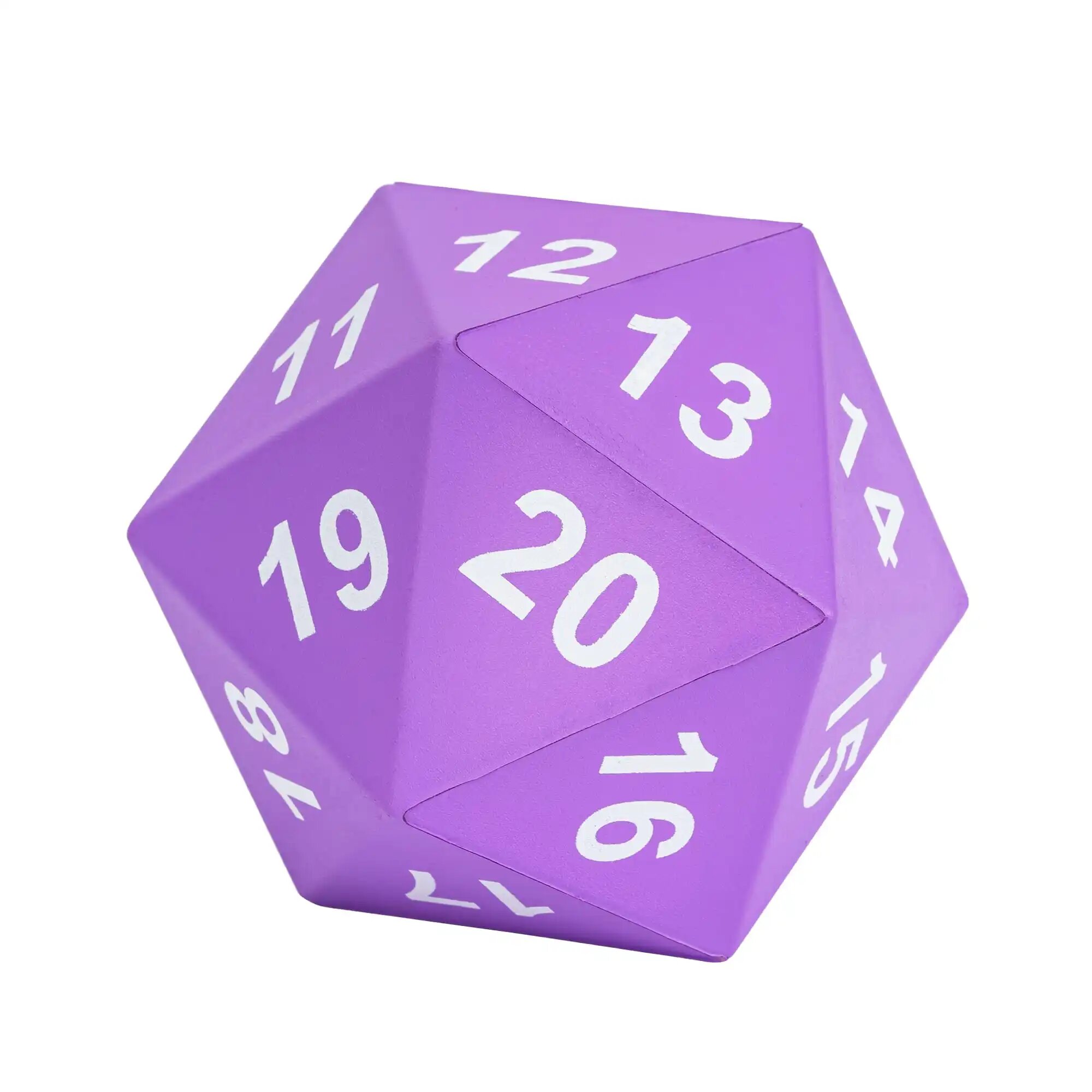 Гигантские кубики D20 из пенопласта 80 мм Purple
