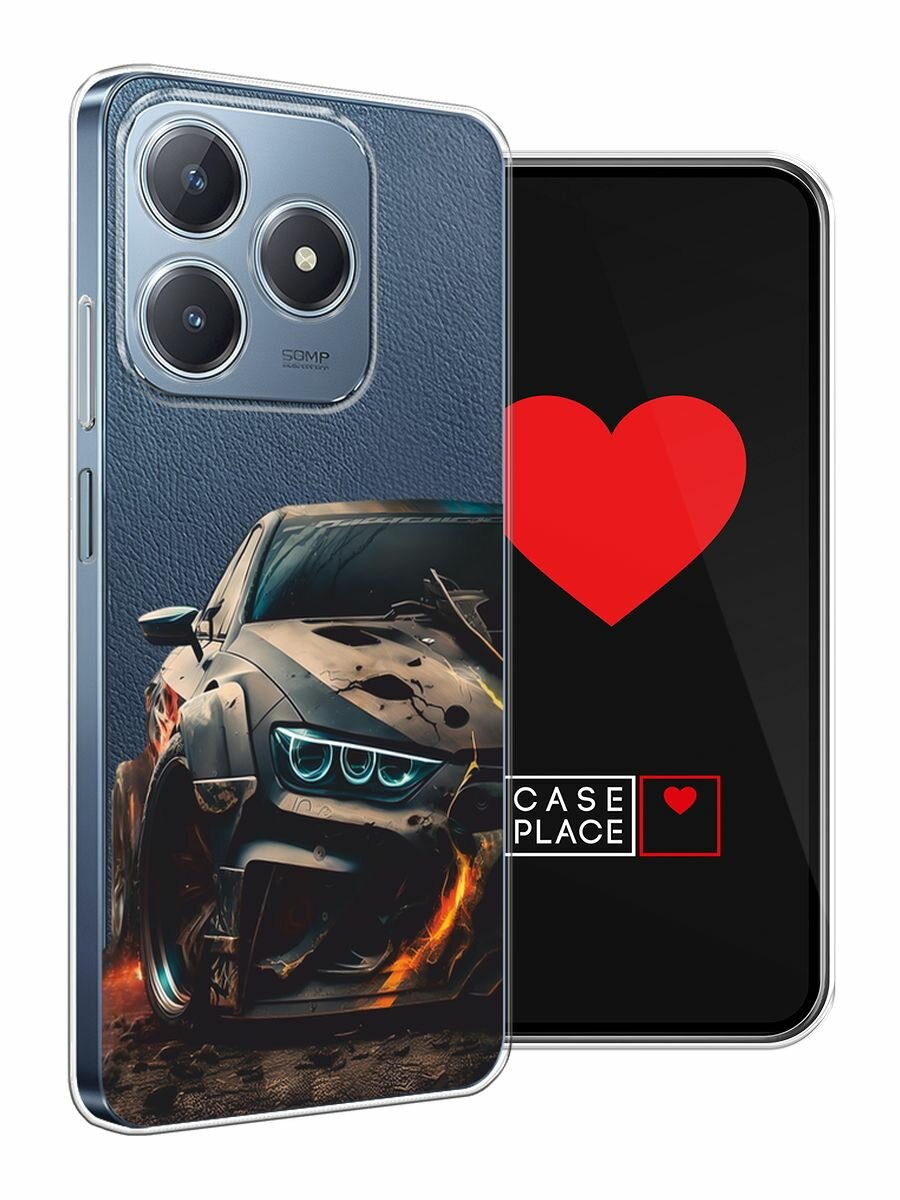 Чехол на Realme C63 / Реалми С63 с принтом "На износ", прозрачный — фото 1