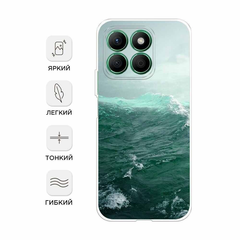 Силиконовый чехол на Honor X8B / Хонор X8B с принтом Волны 12 — фото 1
