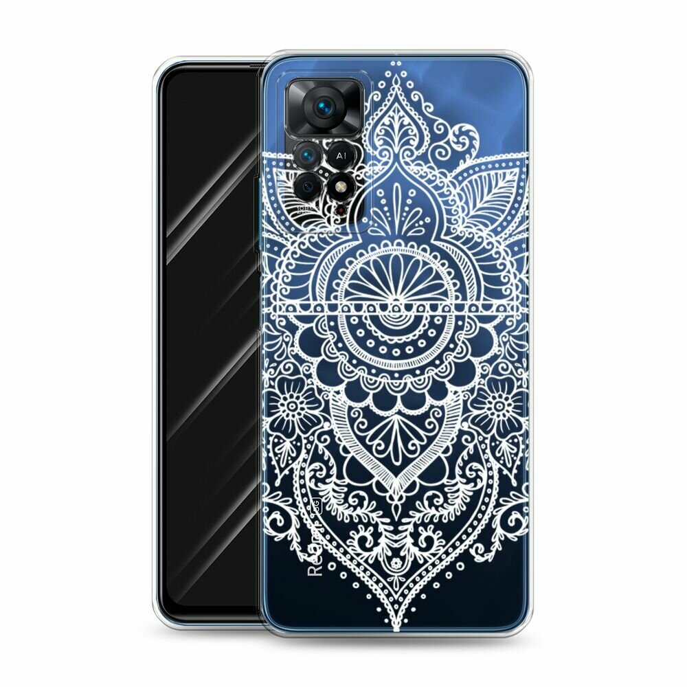 Чехол на Xiaomi Redmi Note 11E Pro / Сяоми Редми Нот 11E Pro Про с принтом "Солнечный узор", прозрачный — фото 1