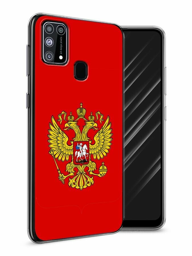 Чехол на Samsung Galaxy M31 / Самсунг Галакси М31 с принтом "Герб России полотно"
