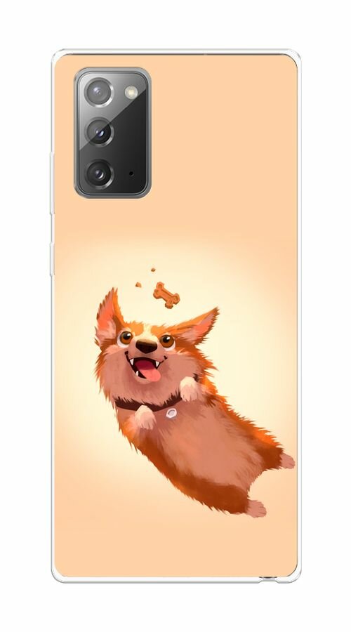 Чехол на Samsung Galaxy Note 20 / Самсунг Галакси Ноут 20 с принтом Корги печенька