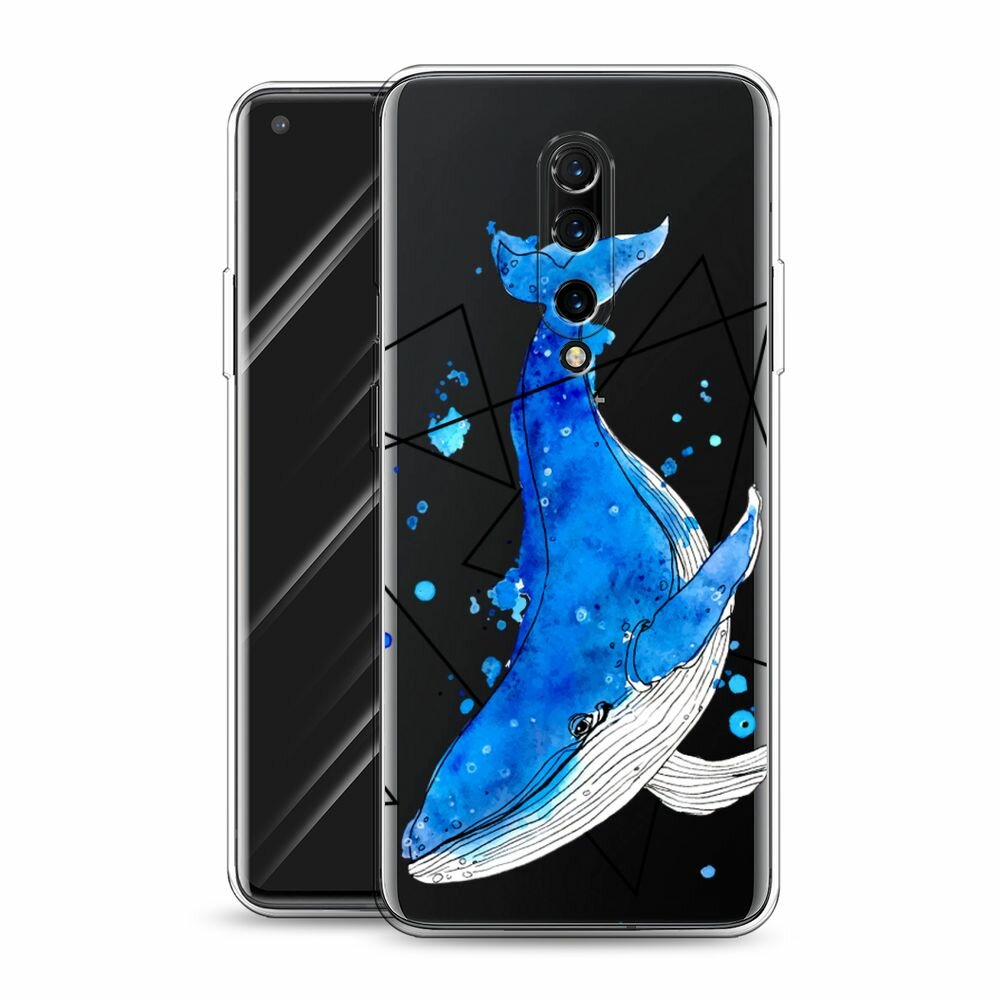 Чехол на OnePlus 8 / ВанПлас 8 с принтом "Кит графика", прозрачный — фото 1