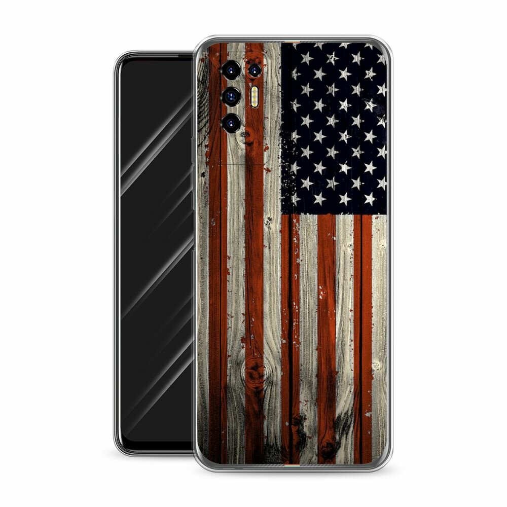 Силиконовый чехол на Tecno Pova 2 / Текно Пова 2 с принтом "США" — фото 1