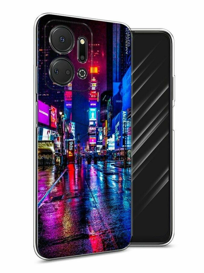 Чехол на Honor X7A/X7A Plus / Хонор Х7А/Х7А Плюс с принтом "Фиолетовая улица"