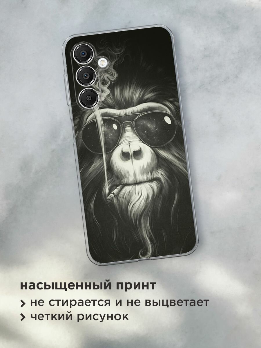 Чехол на Samsung Galaxy A16 / Самсунг А16 с принтом "Обезьяна в очках" — фото 1
