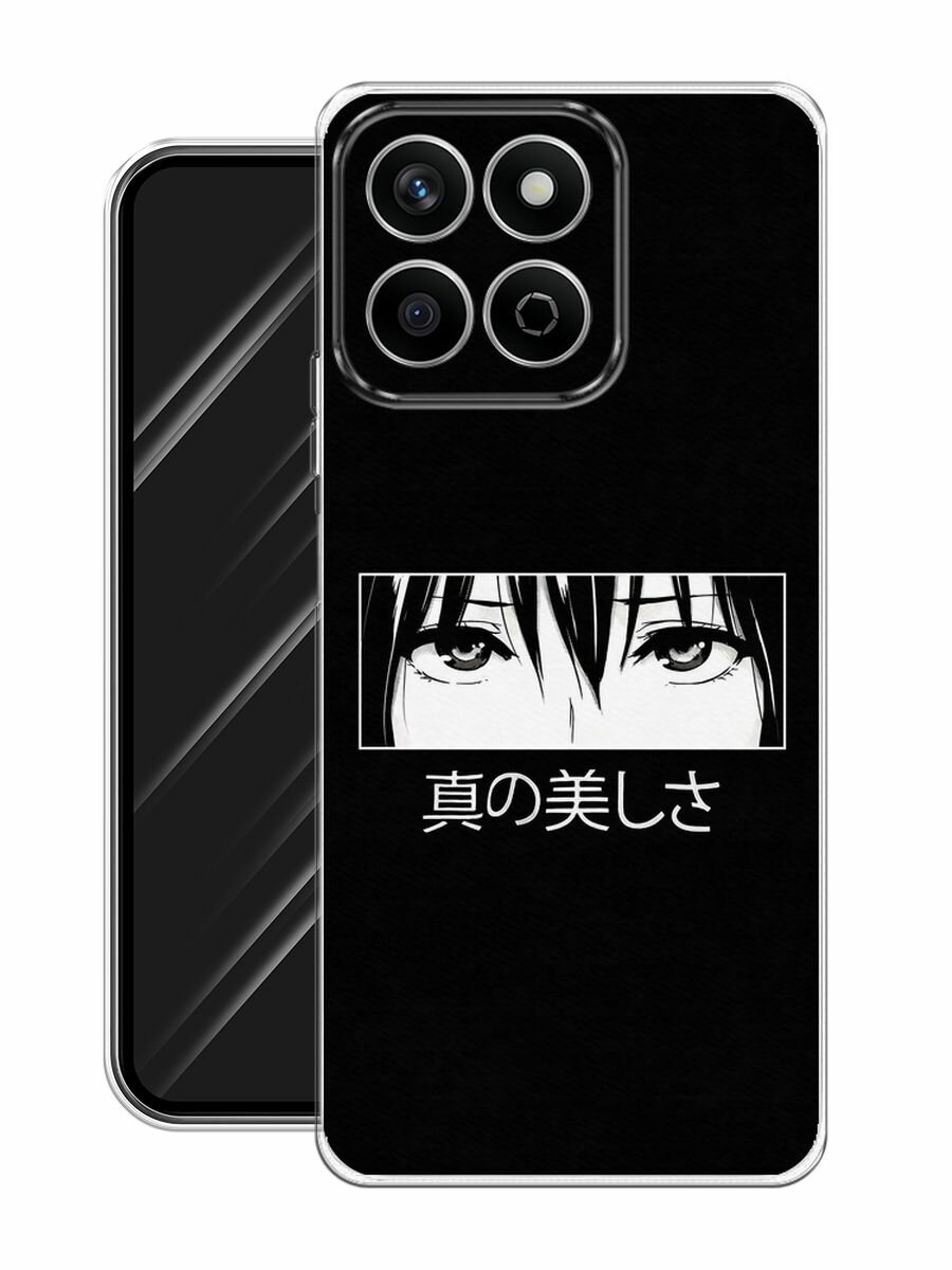 Силиконовый чехол на Honor X7c / Хонор X7c с принтом "Анимешные глаза" — фото 1