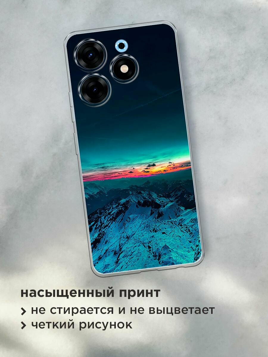 Чехол на Tecno Spark 10 Pro / Текно Спарк 10 Про с принтом "Закат в горах" — фото 1