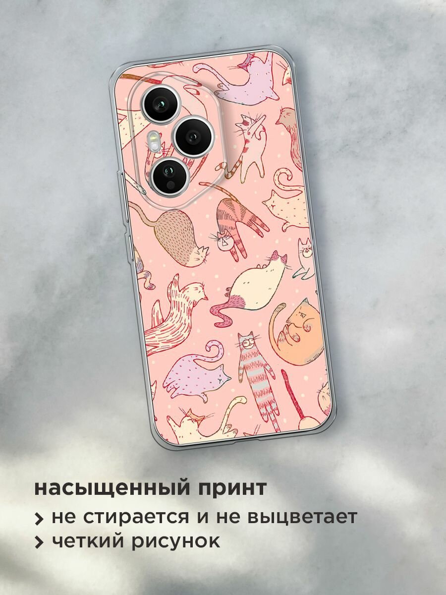 Чехол на Honor 400 Pro / Хонор 400 Про с принтом "Розовое счастье" — фото 1