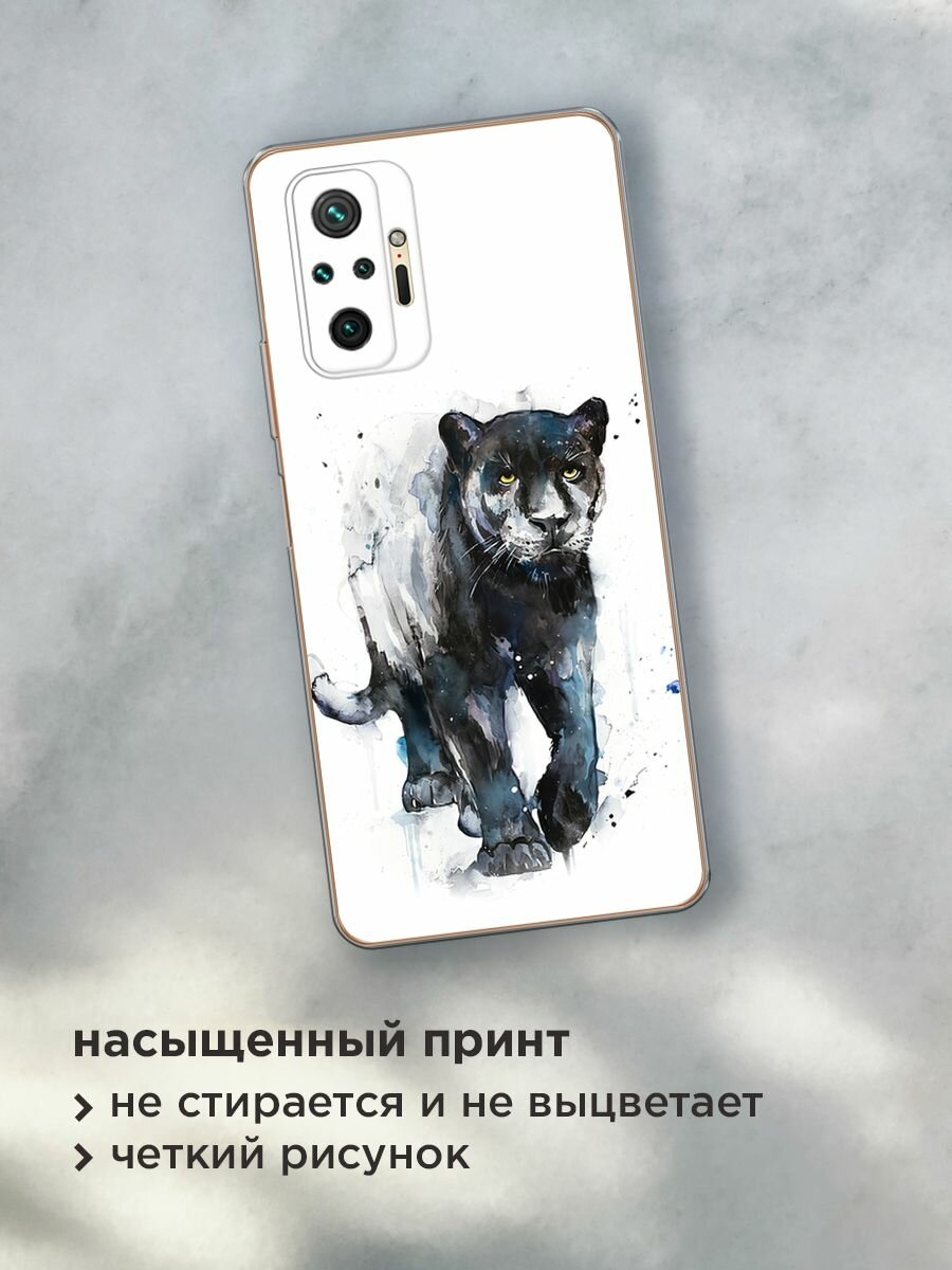 Чехол на Xiaomi Redmi Note 10 Pro / Сяоми Редми Нот 10 Pro с принтом "Пантера арт 3" — фото 1