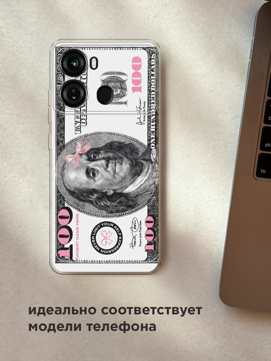 Силиконовый чехол на Itel P40 / Ител P40 с принтом "Милый доллар" — фото 1