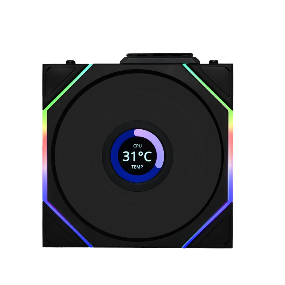 Вентилятор для корпуса Lian Li UNI FAN TL WIRELESS LCD 120 12TLLCD1W1B BLACK (G99.12TLLCD1W1B. R0)