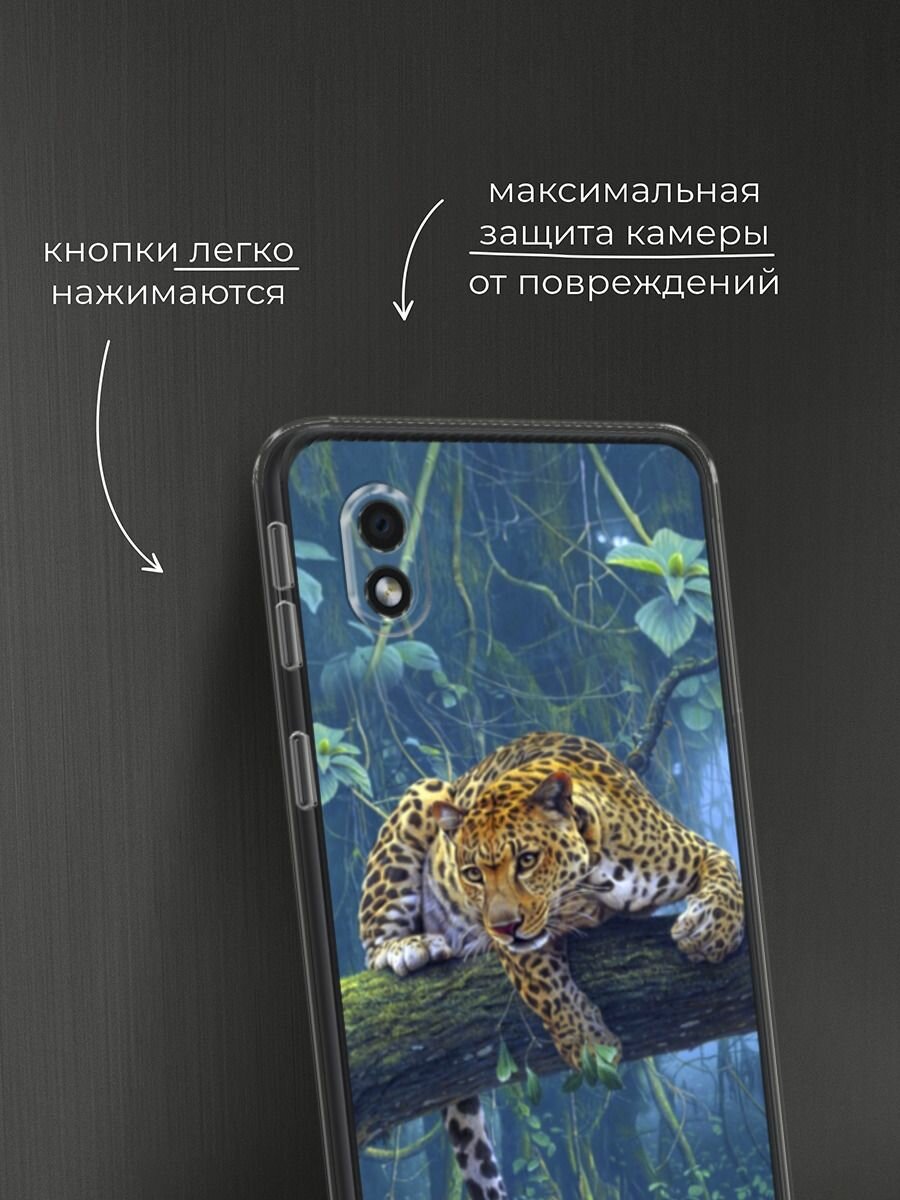 Чехол на Samsung Galaxy A01 Core / Самсунг Галакси А01 Core с принтом "Леопард охотник" — фото 1