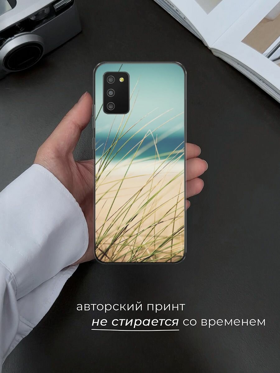 Чехол на Samsung Galaxy A02s / Самсунг Галакси A02s с принтом "Морской пляж" — фото 1
