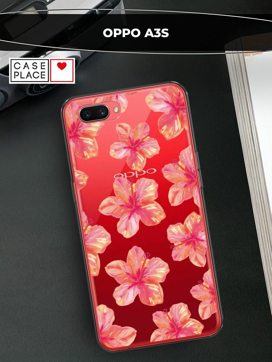 Силиконовый чехол на Oppo A3s / Oppo A3s с принтом "Pink flowers"