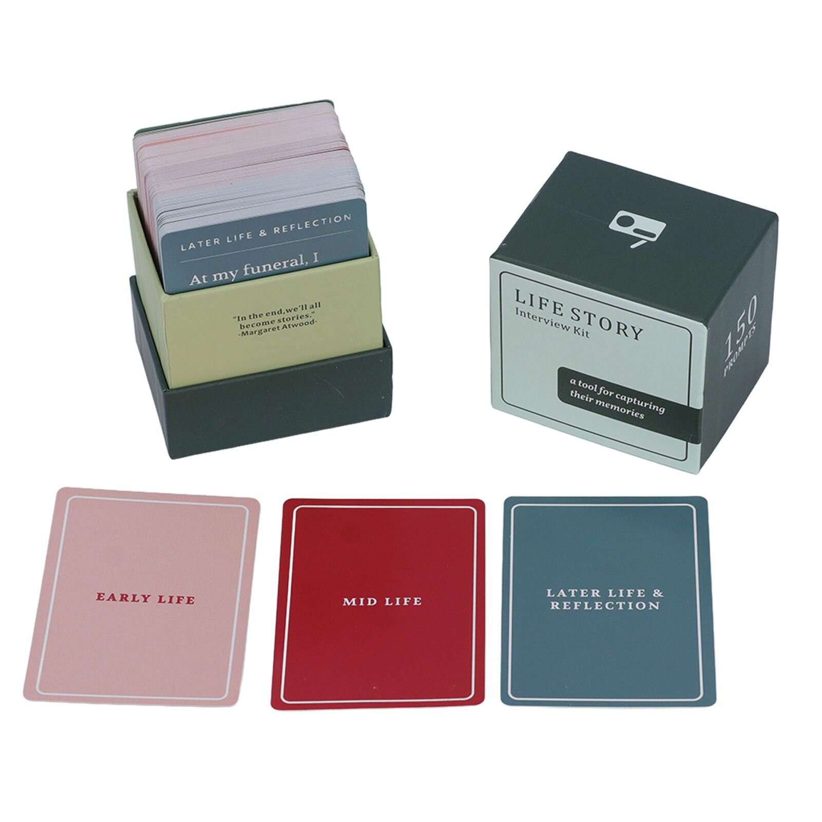 Карточки для интервью о жизни: 150 вопросов, бумажные карточки для семейного общения