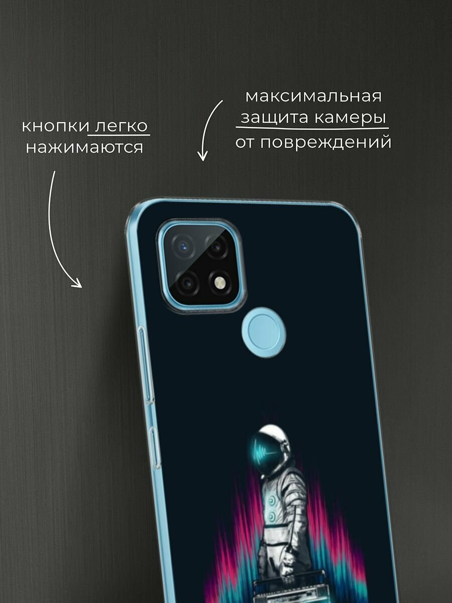 Чехол на Realme C21 / Реалми С21 с принтом "Космическая вечеринка" — фото 1