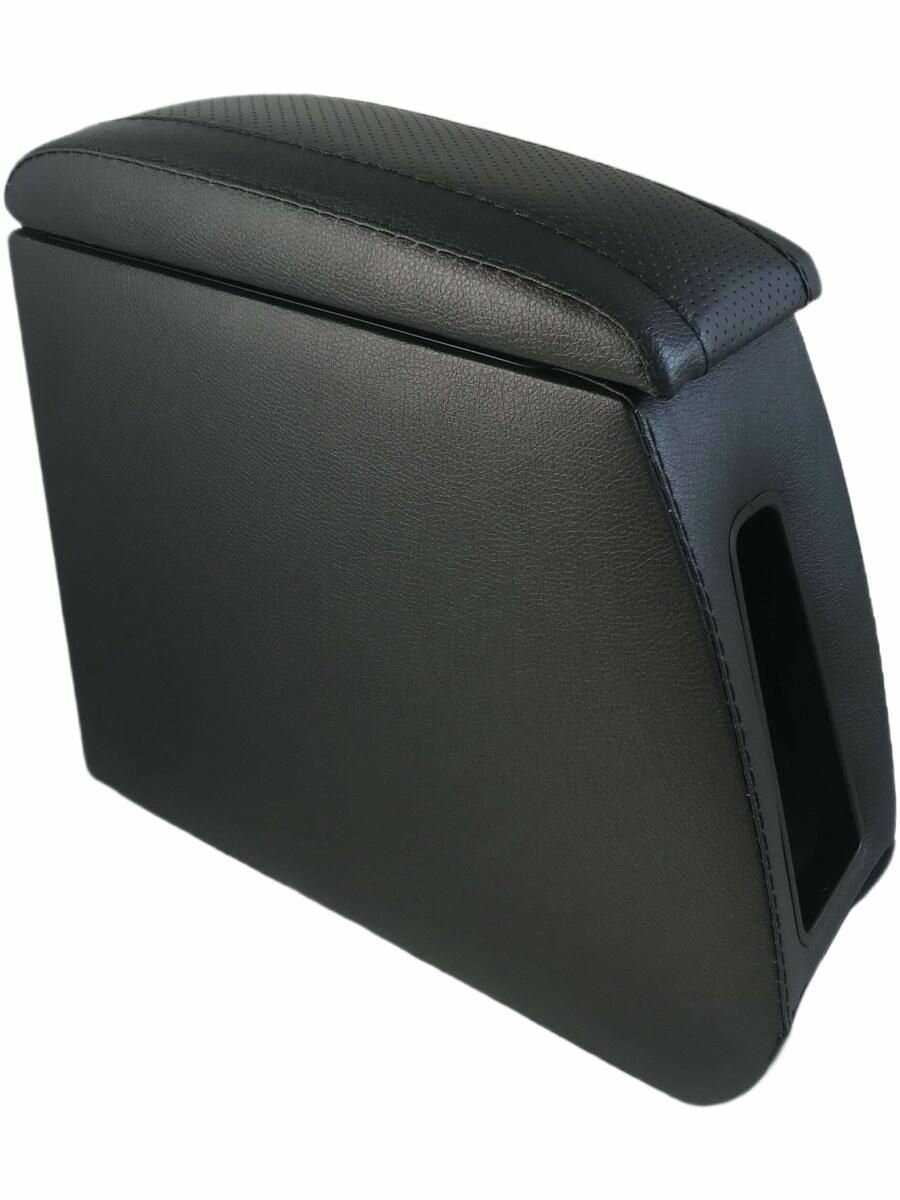 Подлокотник Lada granta / kalina II "euro" кожаный (черный, перфорированная крышка), оригинал, для лада гранта/ калина 2