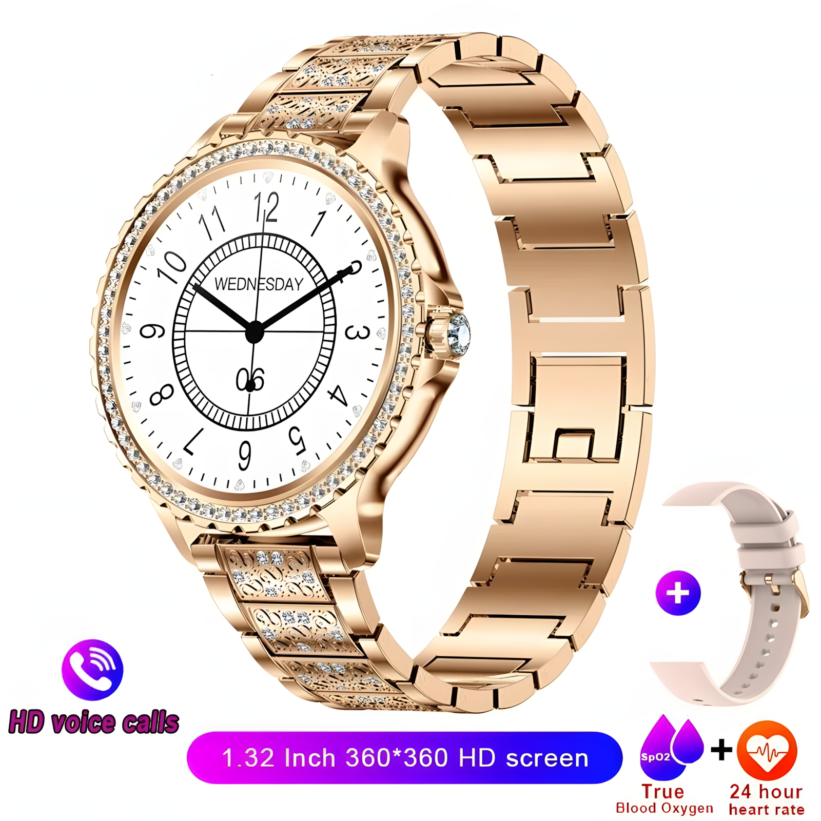 Смарт-часы, Xiaomi Mijia, водонепроницаемые, Bluetooth 5.0, ремешок из нержавеющей стали