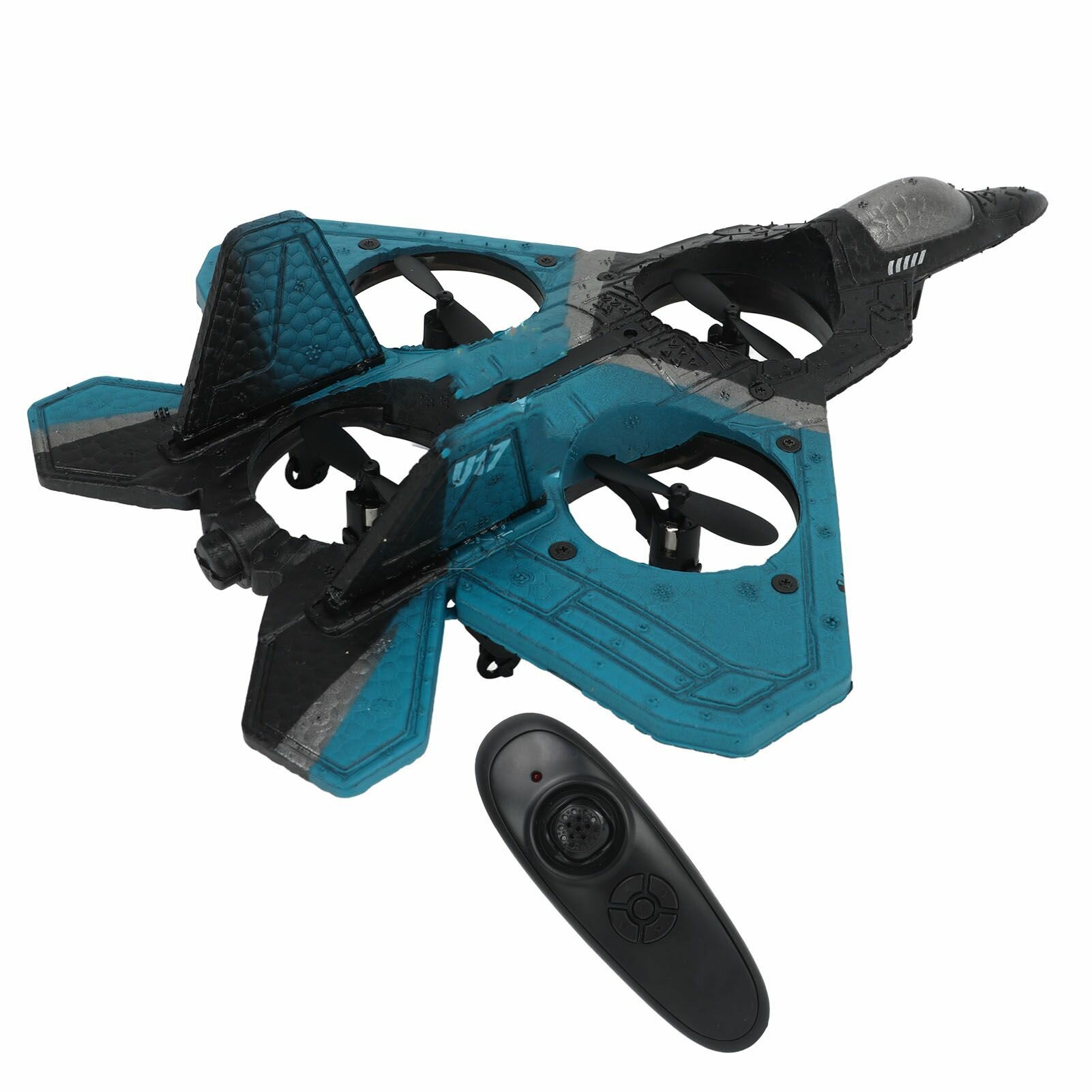 2,4 ГГц детский радиоуправляемый планер, модель светодиодного светильника, стабильный полет, игрушка с дистанционным управлением, самолет с пропеллером, синий, 2 батареи