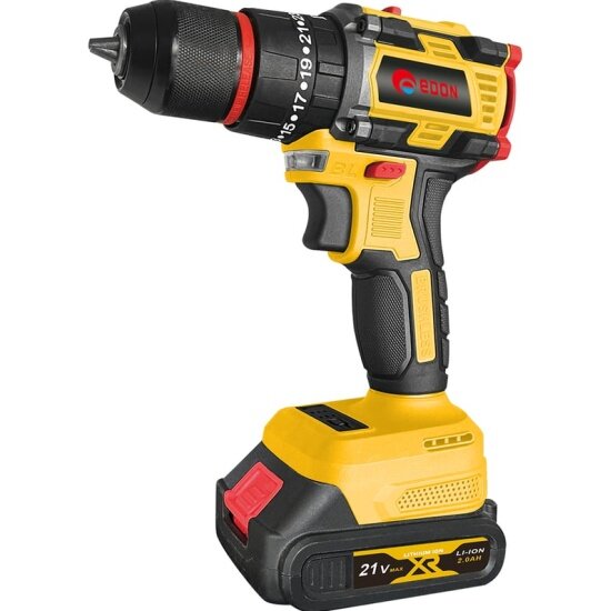 Дрель аккумуляторная Edon AD-21PBL набор 24895