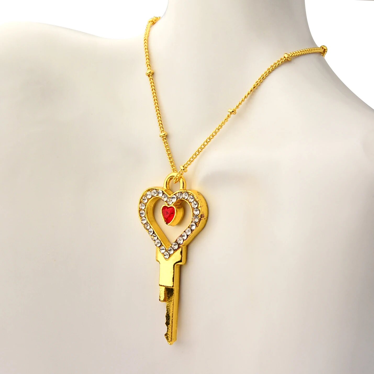 Носимое металлическое ожерелье с ключом, клетка целомудрия, аксессуар, подходит для всех A Style