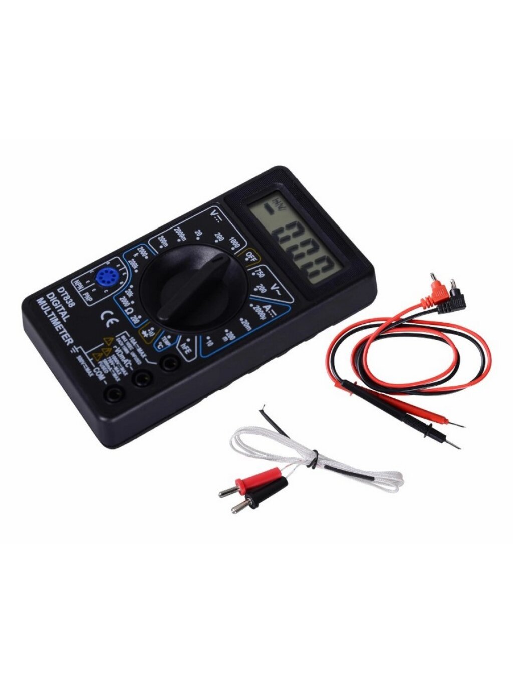 Мультиметр автомобильный (DT-838 разъемы, провода)