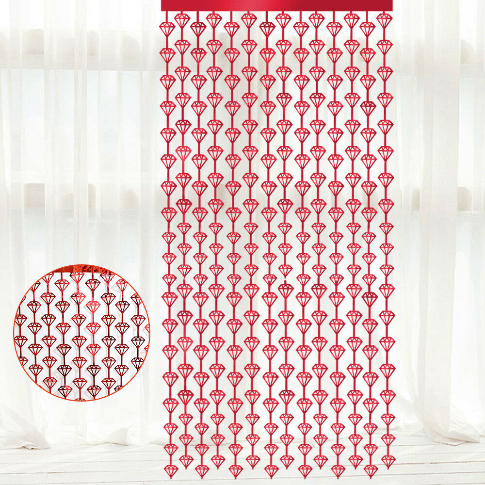 Красиво оформленная дверная занавеска 1x2 метра для праздничного декора в различных цветах, Стиль A