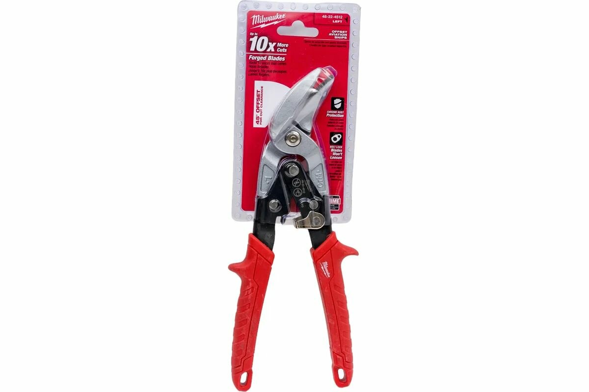 Ножницы по металлу Milwaukee NEW 45градусов, левый рез 48224512
