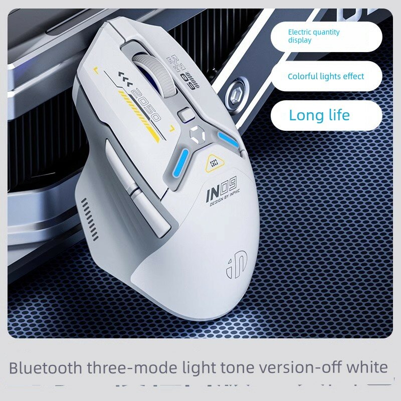 Беспроводная мышь Inphic IN9, бесшумная, проводная, Bluetooth, три режима подключения, для компьютера, ноутбука, с