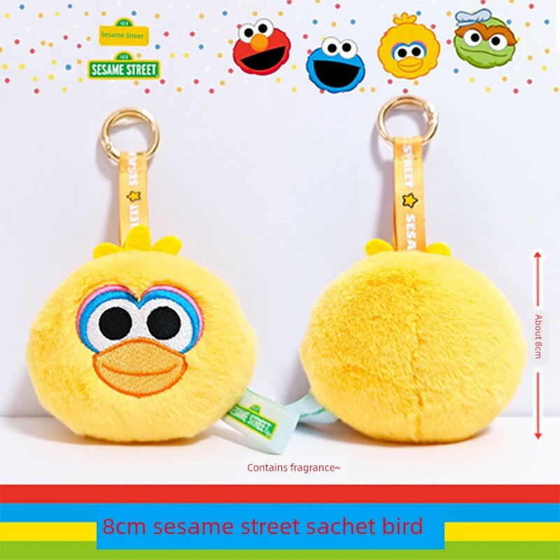 Оригинальный плюшевый брелок Эльмо из «Улицы Сезам», новая модель, желтый, аксессуар для рюкзака «Биг Бирд»,