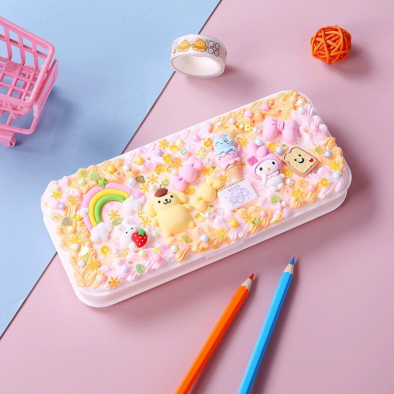 Набор для поделок с кремовым клеем и темой Пудинг-собаки, пенал для школы