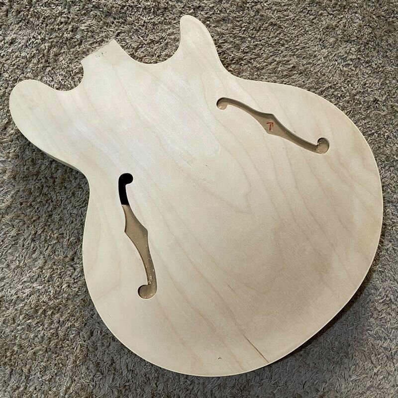 Орпус электрогитары/бас-гитары Epiphone JAZZ - полуполый, клен, F-отверстия, тонкий , натуральный, вырез (cutaway)