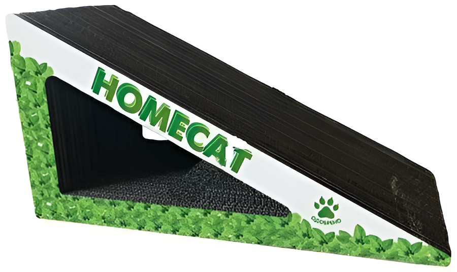 HOMECAT 53х24х24 см когтеточка треугольник большой с кошачей мятой гофрокартон