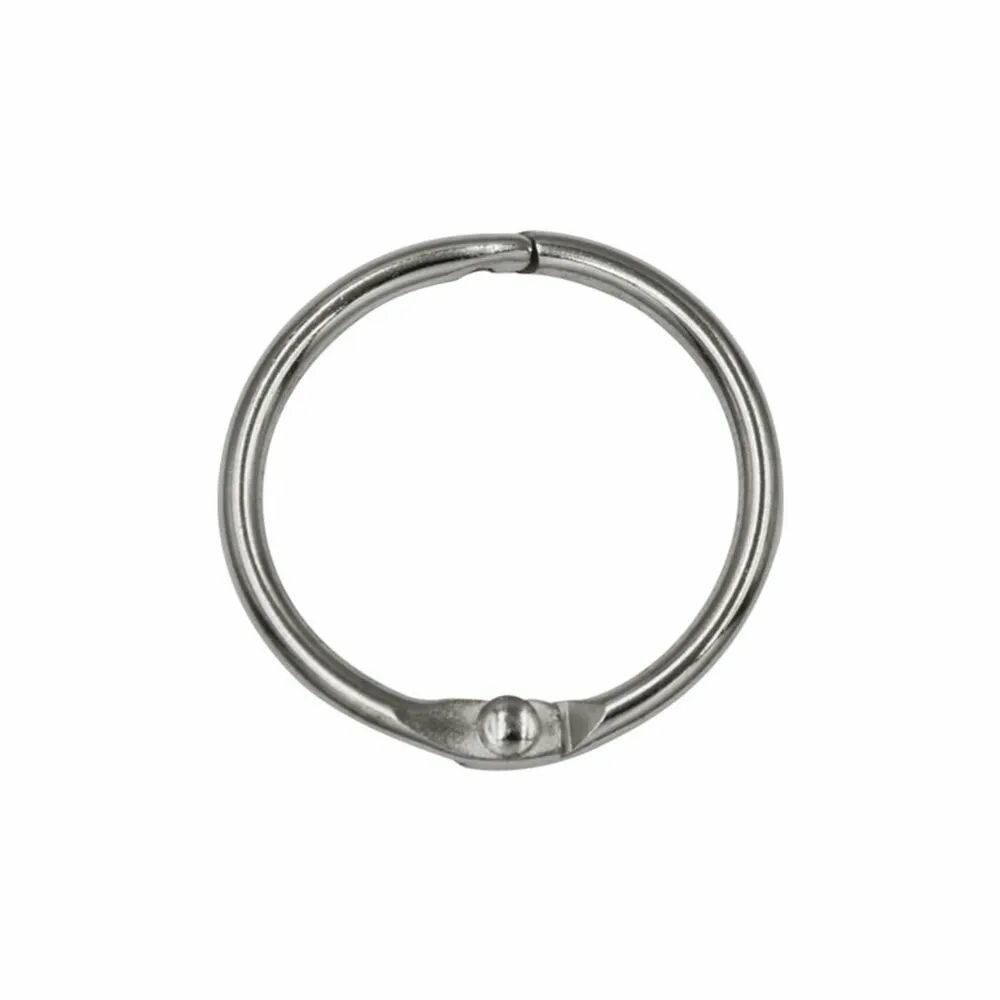 (10 шт.) Металлическое железное съемное кольцо для книг, приспособление хранения листов - 2,5 x 25 мм книг