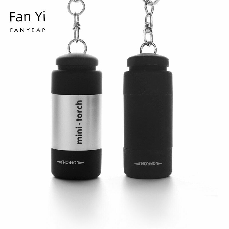 Комбо-фонарик-брелок серебристый и черный 1 шт. каждый USB-перезаряжаемый яркий свет портативный