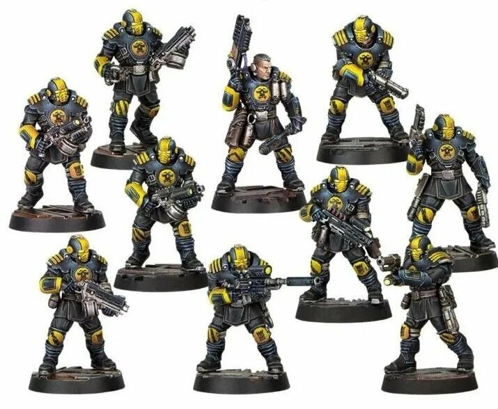 Смола Миниатюра Warhammer Necromunda Palanite enforcer patrol / миниатюр для настольной игры Упражнения для раскрашивания