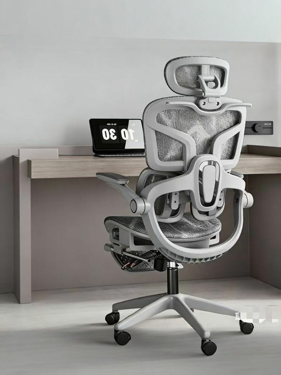 Эргономическое кресло офисное с поддержкой позвоночника 3 зоны 145 сетка Cloud 4D-ручки для дома/офиса (рост 155-190 см, вес до 130 кг)