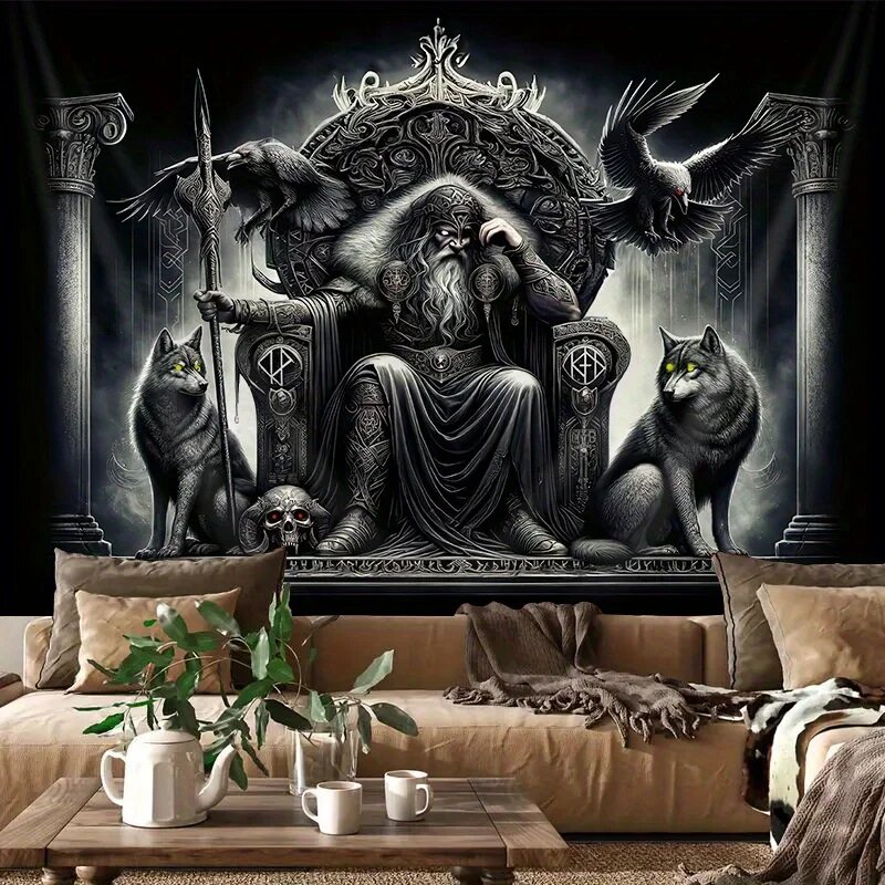 Гобелен Odin на троне, 180x320 см