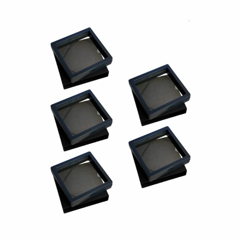 Многофункциональная прозрачная коробка-органайзер из смолы с отделениями, идеальная для серег, браслетов и резинок для волос, - S - С внешней коробкой