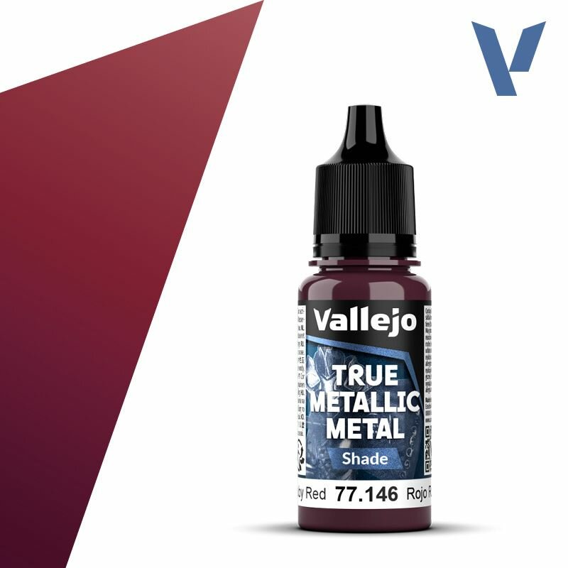 Краска акриловая Vallejo True Metallic Metal Shade Ruby Red 77.146