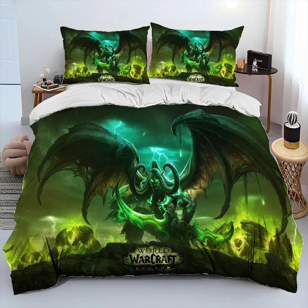 Комплект постельного белья World of Warcraft, изумрудный, 140x200cm, 2pcs