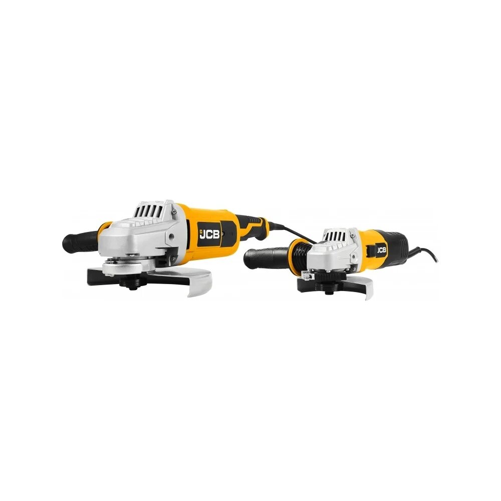 Набор машин углошлифовальных JCB электрических -AG115-E (600Вт,12 000 об/мин, диаметр диска 115мм) и AG230-E (2000Вт, 6500 об/мин, диаметр диска 230мм) JCB-AGTPK-E(57263)