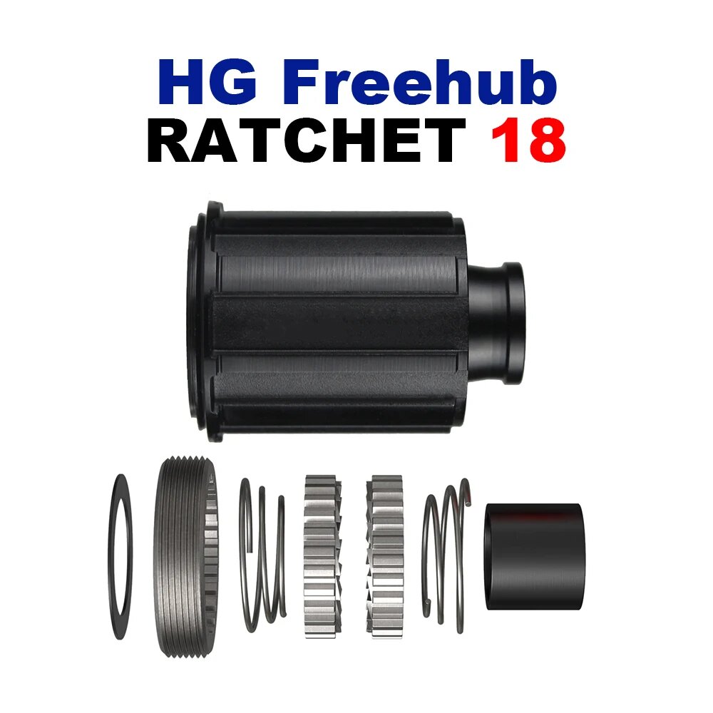 Walgun HG XD Freehub Hub 11-12 скоростей MTB Черный, Ratchet 18T-HG