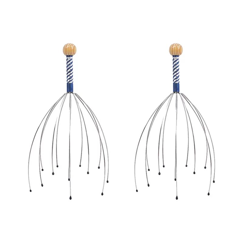 Массажер для головы в виде осьминога, ручной массажер для головы с пятью лапками, массажер для кожи головы при зуде.