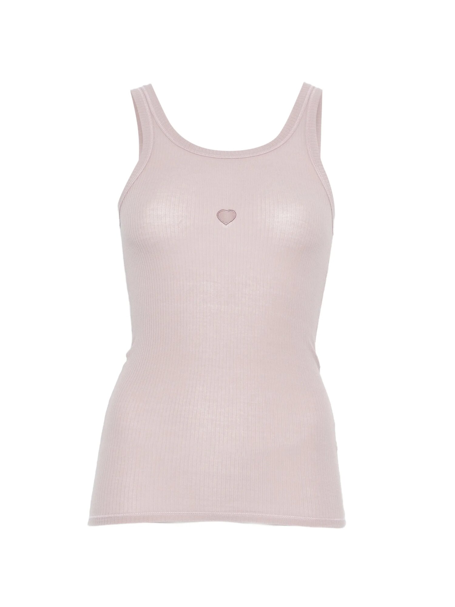 Топ Heart ribbed tank top