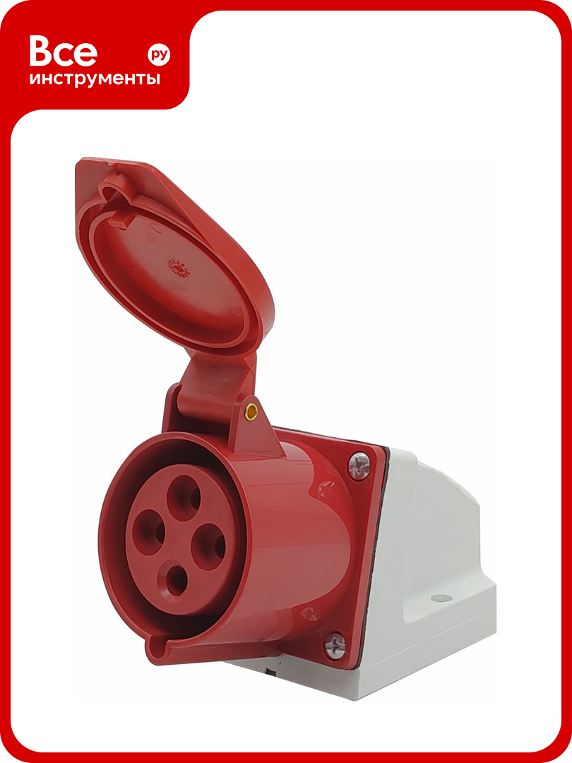 Стационарная розетка ANDELI AM-124 32A 380В~415В 3P+E IP44 ADL13-017