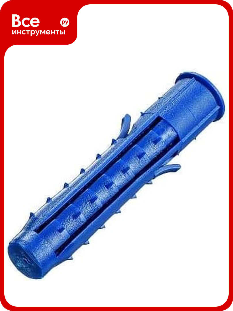 Дюбель четырехраспорный Tech-Krep универсальный, Чапай, 8x40, шипы+усы (полипропилен), 1000 шт. - пакет 155382