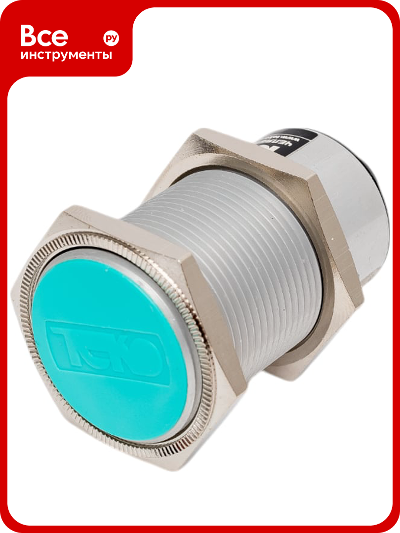 Индуктивный датчик теко ISB AC8A-31P-10-LZS4 заподлицо, PNP NO, IP67, трехпроводное подключение