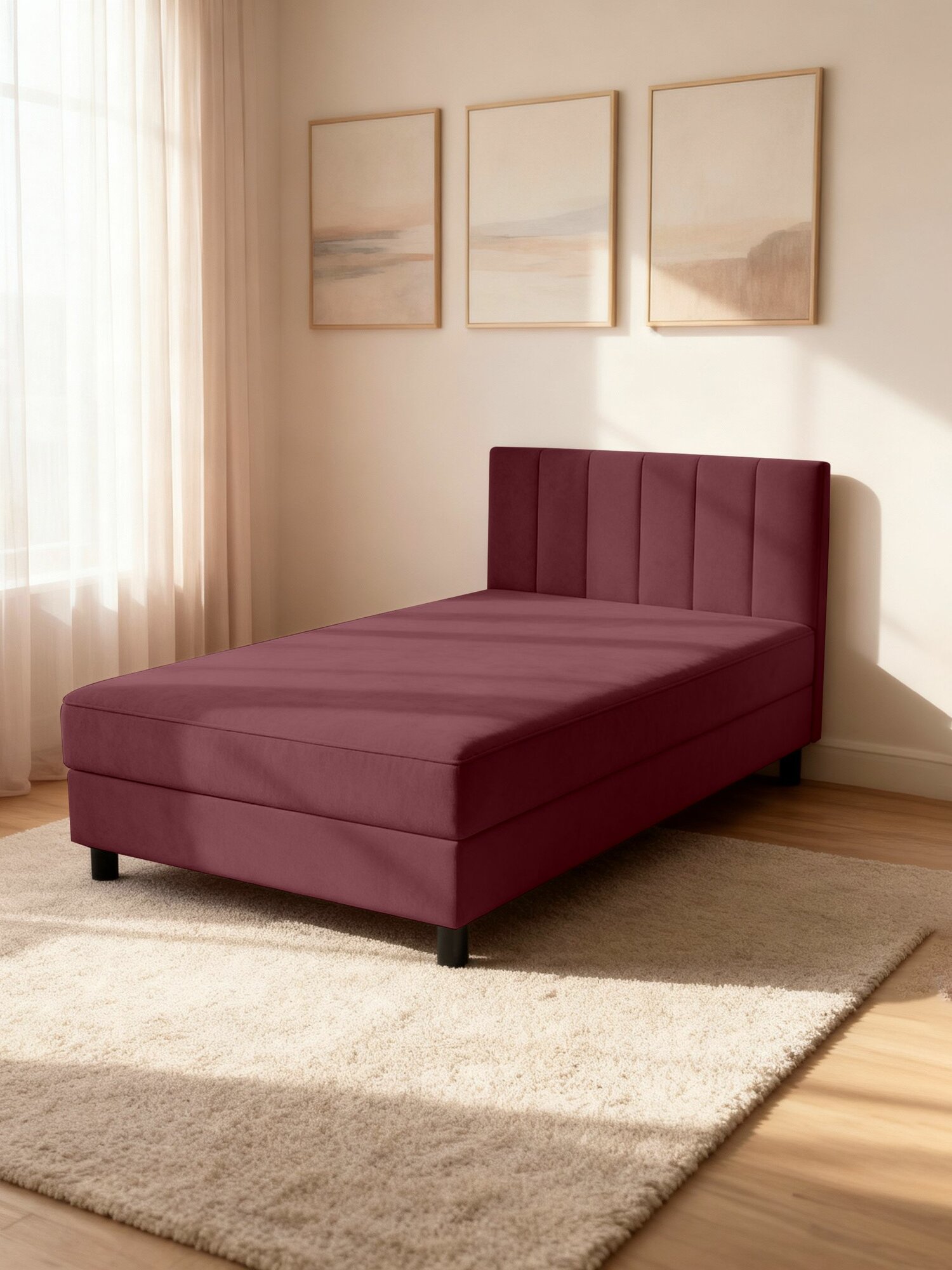 Тахта Адель фокус- мебельная фабрика 120х200х80 см бордовый